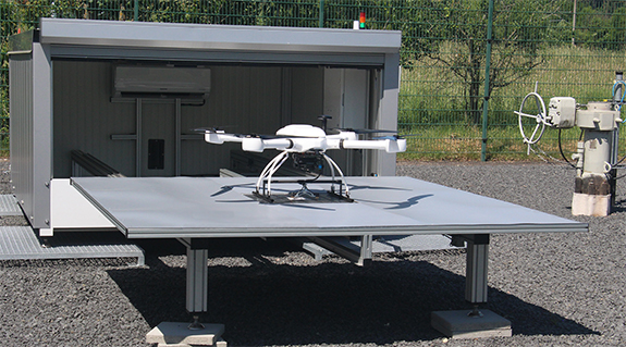Drone hangars with maintenance-free drylin linear bearing technology